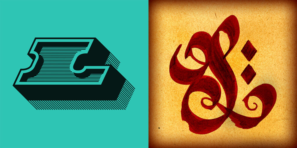 battle - Lettering versus Calligraphy